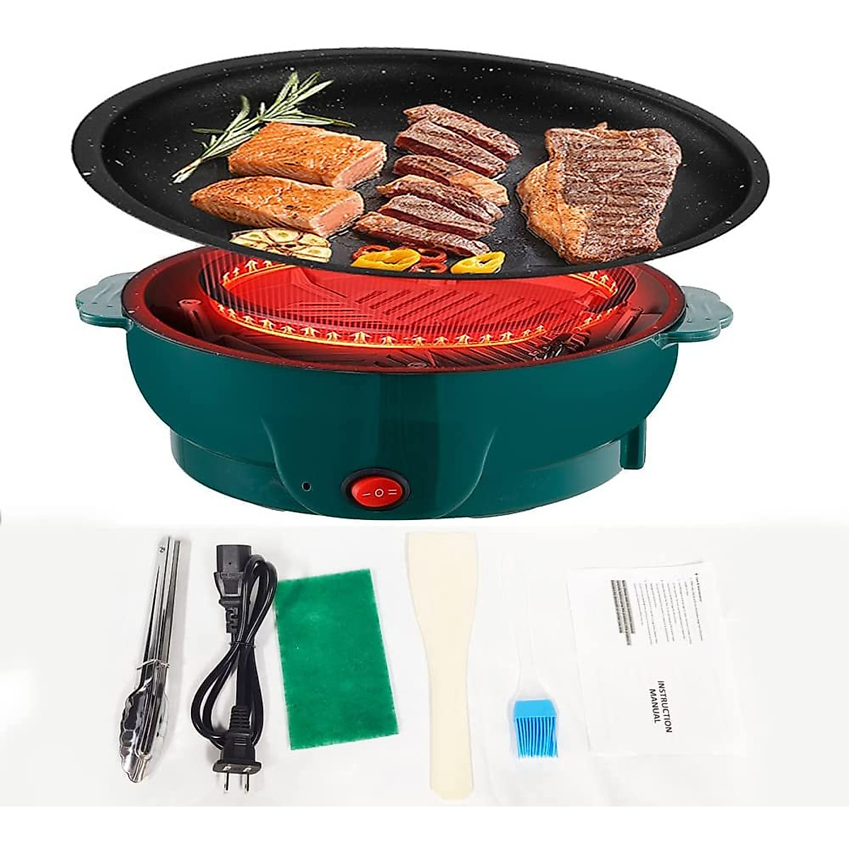 Electric Griddles, Versatile Electric Grills 110V Large-Capacity Electric Frying Pan 3-In-1 Pot Electric Bakeware for 2-4 People Electric Skillets