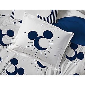 Jay Franco Disney Mickey Mouse Twin Comforter Set - 5 Piece Bedding Includes Sheet Set & Pillow Covers - Super Soft Cozy Celestial Bedding