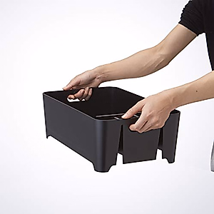Yamazaki Home Drainer-Drying Kitchen Counters | Plastic | Dish Rack, One Size, Black