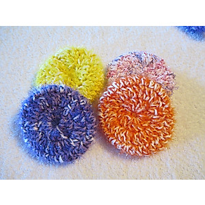 Crocheted Dish Scrubbers, Scrubbies - Set of 4 - various colors