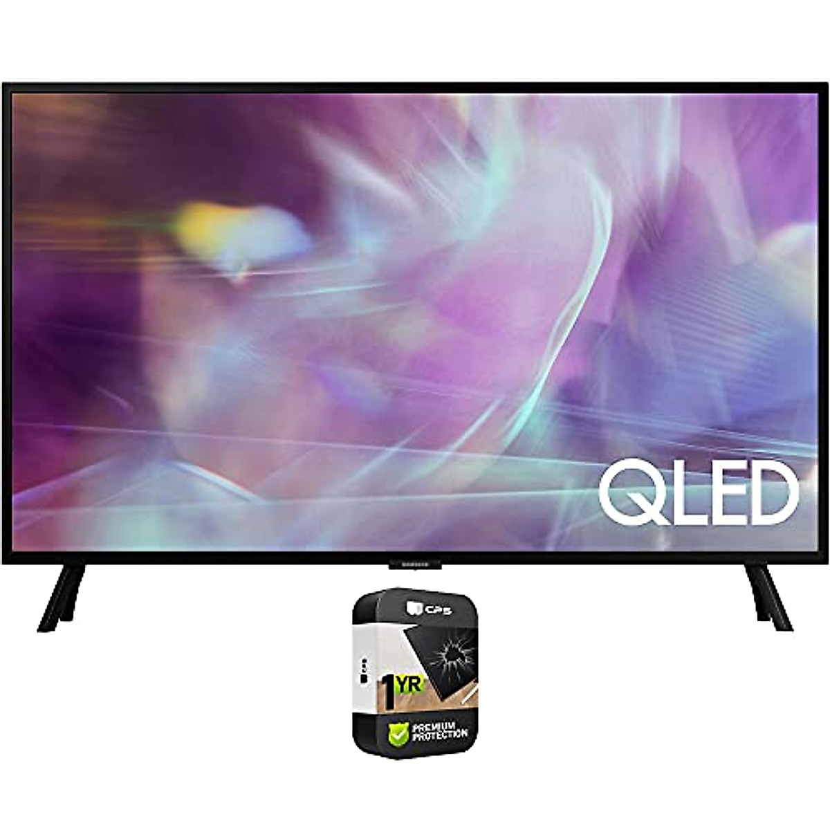 SAMSUNG QN32Q60AAFXZA 32 Inch QLED HDR 4K UHD Smart TV Bundle with Premium 1 YR CPS Enhanced Protection Pack