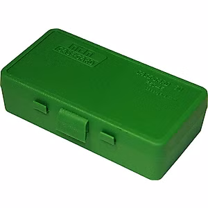 MTM Plastic Ammo Box, Green 50 Round 40 S&W / 45 ACP (2)