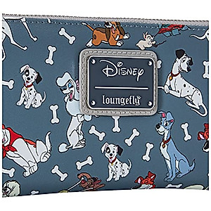 Loungefly Disney Dogs Wallet Zip Around Clutch Faux Leather (Grey)