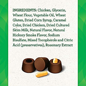 GREENIES PILL POCKETS for Dogs Capsule Size Natural Soft Dog Treats, Hickory Smoke Flavor, 15.8 oz. Pack (60 Treats)