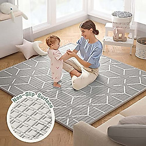 Fodoss Baby Play Mat, 47x47inch Play Mat, 0.4 in Thick Waterproof Playmat for Babies, Foldable Play Mat for Small Baby Playpen, Small Spaces