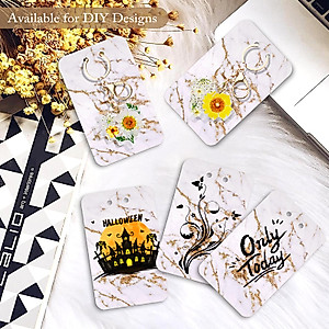 ZYNERY 100 PCS Keychain Display Cards with Self-Sealing Bags, 3 x 4.7 Inch Keychain Holder, Keychain Packaging Supplies for Displaying Keychains Jewelry (Marble White)