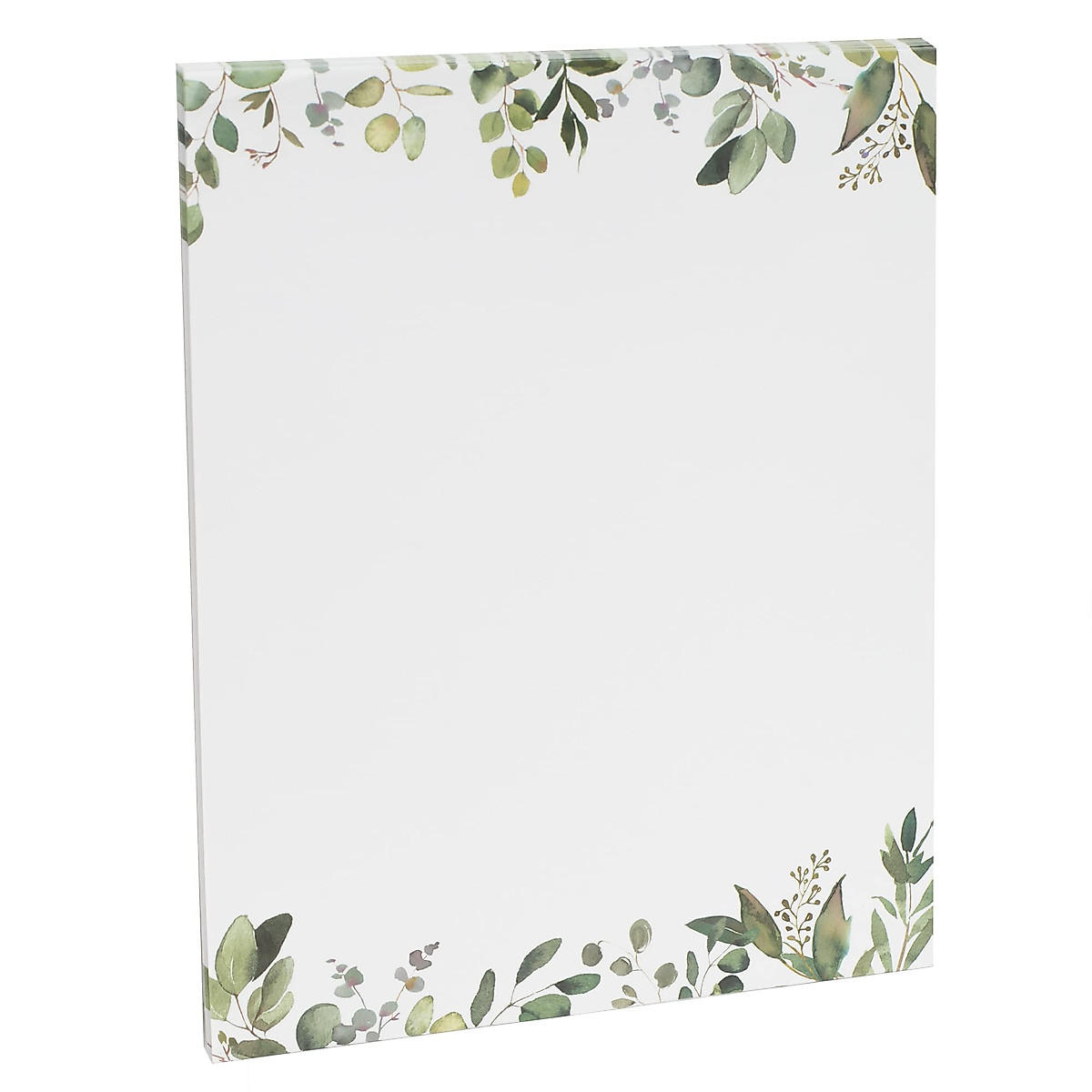 Leaf Border Stationery Writing Paper 100 Sheets, Greenery Letterhead Paper 8.5 x 11 Inches, Elegant Writing Paper, Pretty Stationary Paper, Decorative Printer Paper