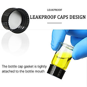 Clear Glass Vials with Screwcap Empty Vials Bottles Liquid Sampling Sample Glass Bottles for Travel (24pcs 7ml)