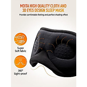 Sleep Headphones Bluetooth Headband, MOITA Sleep Eye Mask for Sleeping, Wireless Sleep Headphones, Cozy Band with Speakers Bluetooth Earphones, Gift for Side Sleeper, Travel, Meditation, Insomnia