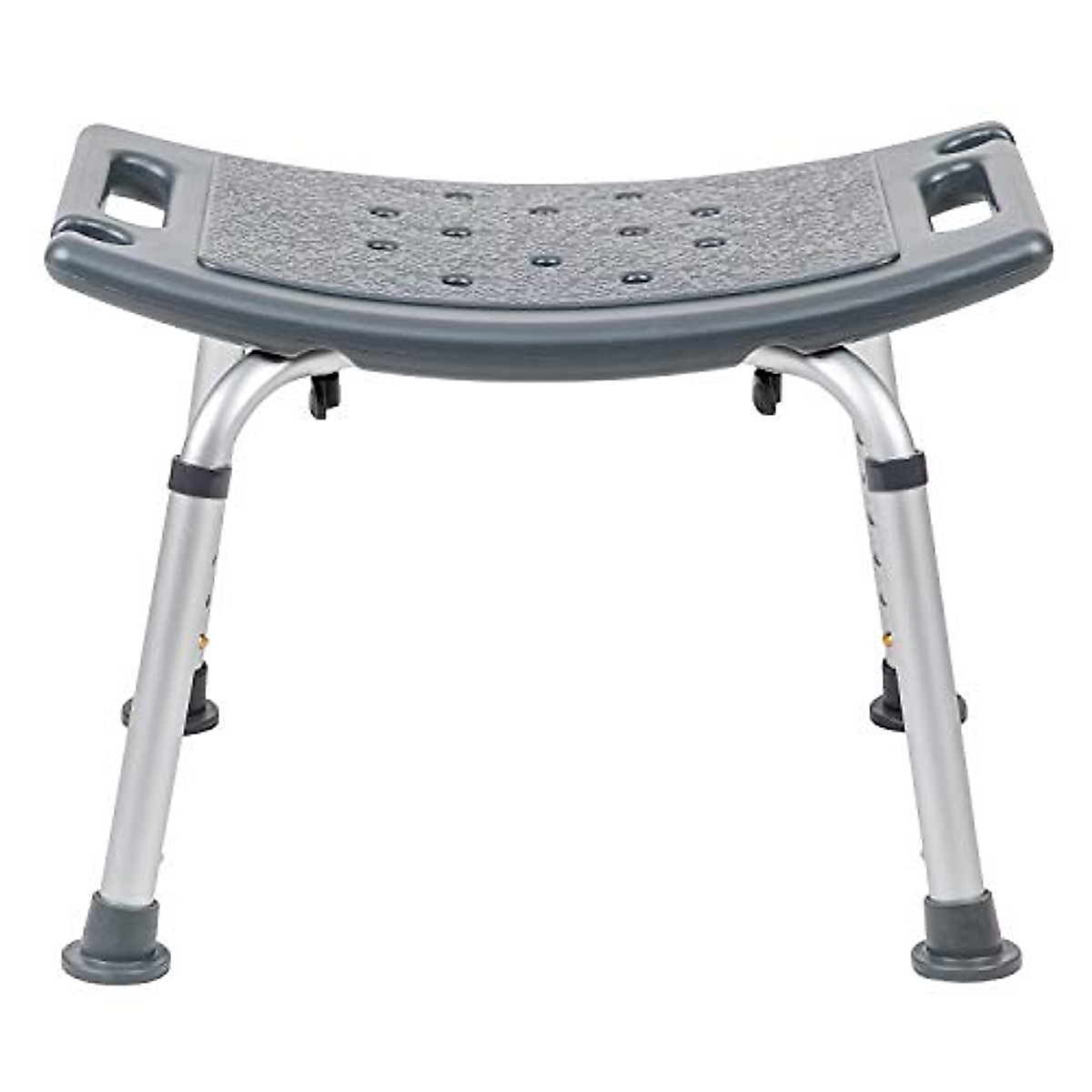 Flash Furniture HERCULES Series Tool-Free and Quick Assembly, 300 Lb. Capacity, Adjustable Gray Bath & Shower Chair with Non-slip Feet