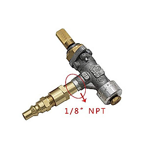 MENSI 1/8'' FNPT x 1/4'' Male Quick Connect Plug Propane Quick Disconnect Conversion Kit Adapter for Weber Q 100, 1000, 200, 2000, 1200, 2200, Traveller and Portable Gas Grill Camper