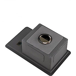 BRONSTARZ 24 Inch Nano Black Undermount Hidden Bar Sink with Glass Rinser 24x14 Stainless Steel Undermount Workstation Sink Bar Prep Sink 16 Gauge Single Bowl Undermount Kitchen Sink with Cup Washer