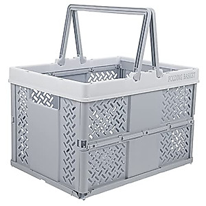 Yardwe 4pcs Picnic Basket Stacking Basket Collapsible Crates for Storage Space Saving Hamper Folding Storage Crate Grocery Crate Fruit Container Camping Bin Pp Small Item Foldable