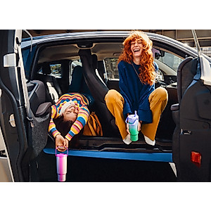 Meoky 40 oz Tumbler with Handle and Straw, Insulated Water Bottle, Stainless Steel Travel Mug, Keeps Cold for 34 Hours, 100% Leak Proof, Fits in Car Cup Holder (Night)