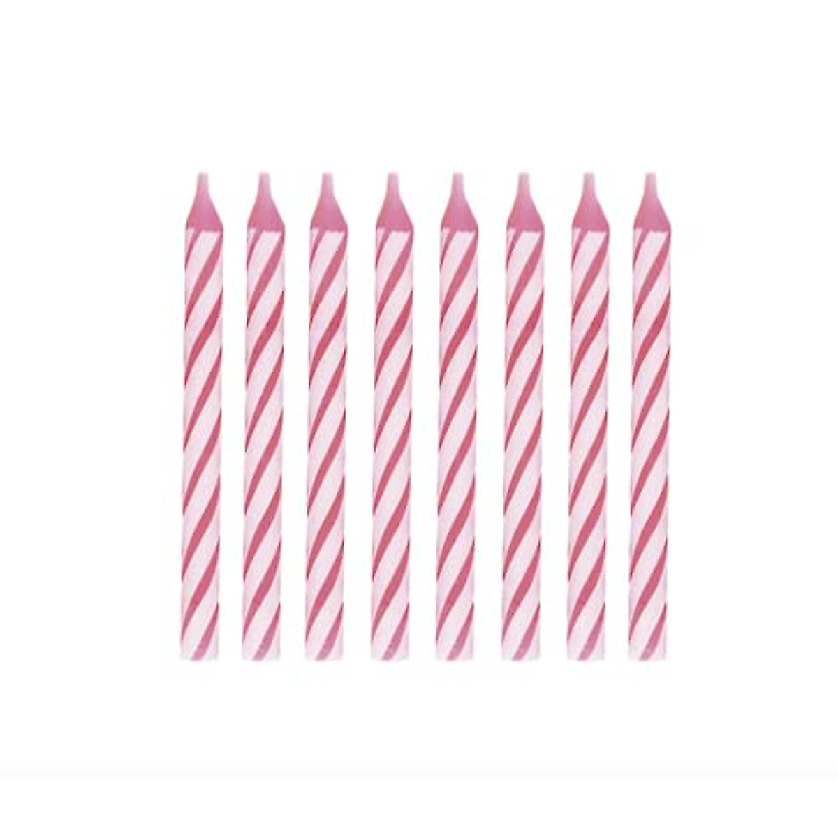 Unique Stripes Party Candles, 2.5", Pink