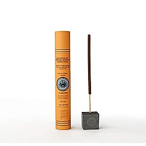 Nantucket Spider Bundle | Garden Repellent Sticks 14 Pack and Incense Stick Holder | Repels Mosquitoes & Flies | Long Lasting | Soapstone Block, Handmade Bamboo Based Sticks, Sun and Sand