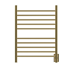 Amba RWH-SPG Radiant Hardwired + Plug-in Combo Straight 10 Bar Towel Warmer in Polished Gold