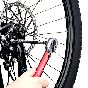 P.I.T. 1/4 Inch Drive Click Torque Wrench, 10-50 IN.LB with Dual-Range (in.lb/NM) scale setting, Hex & Torx Bit Sockets, Slotted Bit Screwdriver & Storage Box for Guns