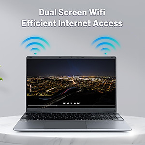 AMIAMO 15.6" Laptop Computer | 8GB RAM | 256GB SSD | 1366 * 768 Screen | USB 3.0 | Bluetooth 4.2 | 2.4/5G WiFi | Mini HDMI | 5000mWh Battery | Pre-Install Windows 11