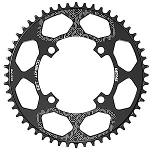 104mm BCD Narrow Wide Tooth Round Bicycle Chainring 40T 42T 44T 46T 48T 50T 52T CNC Machined Alloy Fits 8 to 12 Speed Chains (52T Round Chainring)