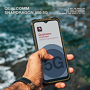 AGM Glory G1S Rugged Smartphone 5G Rugged Phone Unlocked 8GB RAM 128GB ROM with Snapdragon 480, 256x192 Thermal Imaging Camera 25 FPS, 5500mAh, Android 11, 6.53" FHD+, Dual Torch, IP68 Waterproof