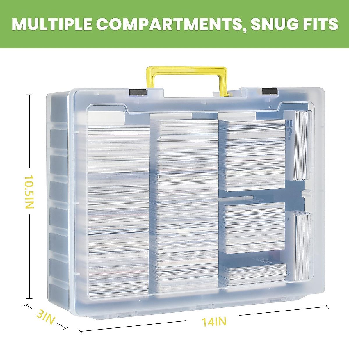 ALKOO 2200+ Large Trading Card Storage Box Case Holder for Kids Against Maturity, C.A.H MTG Deck Organizer for Cards Against Humanity/for Magic The Gathering Sports Cards& Expansions