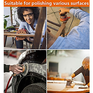 5-Inch Hook and Loop Sanding Discs for Random Orbital Sander, Assorted Sandpaper 40-1000 Grits, 110 PCS