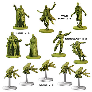 Battle Systems - Core Space First Born - Sci-Fi Miniatures Board Game - Cyberpunk 28mm Science Fiction Figures for 40K Wargame - Tabletop Modular 3D Gaming Terrain - (First Born Starter Set)
