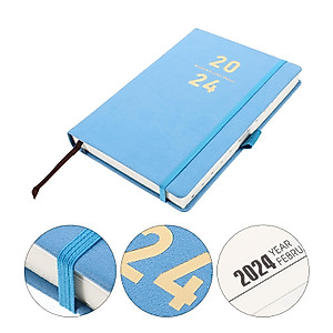 2024 Agenda Book Office Imitation Leather Diary Multifunction