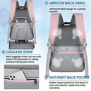 Lubardy Camera Bag Professional DSLR SLR Mirrorless Camera Backpack 14 Inch Waterproof Laptop Backpack Anti-Theft Camera Case with Rain Cover Large Capacity Photography Backpack for Men Women, Pink