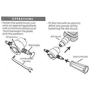 SHEET METAL NIBBLER Metal Cutter Drill Attachment