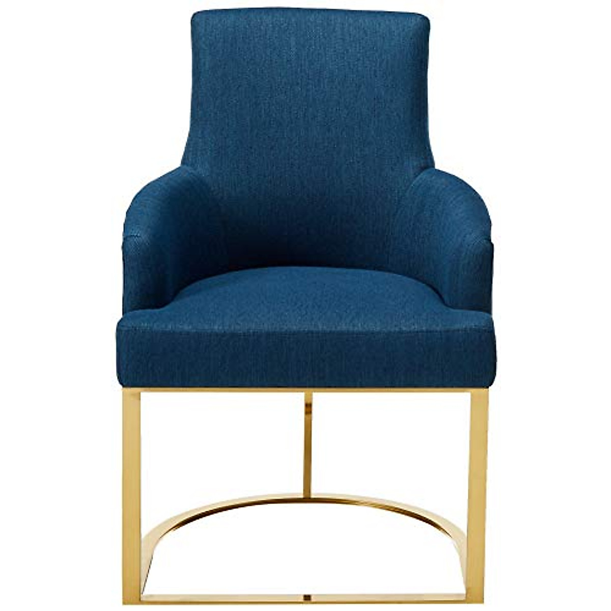 Christopher Knight Home Eric MacMillan Modern Glam Fabric Chair, Navy Blue