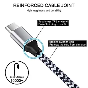 USB Type C Wall Charger Plug 5V 1A Power Adapter for Samsung Galaxy S22 S21s Ultra 5G S20 S10 S9 Plus Note 20 Note10 9 8, LG V70 V60 ThinQ G8 G6 with 2 Pack 6FT Type-C Fast Charging Cable Cords