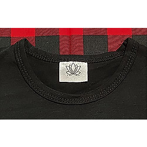 Lotus Lane Baby Onesie Black Onesie Bell Sleeve Romper Flared Ruffle Bodysuit Stretchy Big Bow Headband Outfit