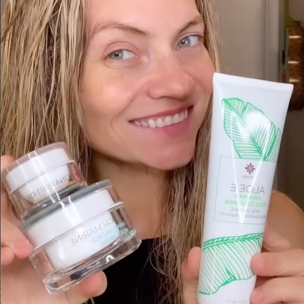 Hanalei Kona Peptide Eye Cream | Minimizes Wrinkles, Puffiness | Hawaiian Botanicals, Caffeine, Peptides | Hydrating Revitalizing Formula | USA Made | Cruelty-Free, Vegan (0.5 oz)