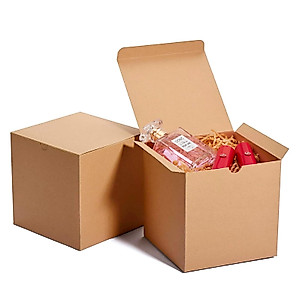 MESHA Kraft Gift Box 9x4.5x4.5 Inch Gift Boxes with Lids, Gift Box for Bridesmaid Proposal, Groomsmen Proposal, Birthday Gift, Christmas Presents, Party Favor, Wedding Favor, 10 Pack