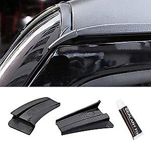 N-B Roof Rainwater Shield Diversion Channel Slot Gutter Extension for 2018-2020 Jeep Wrangler JL JLU Gladiator JT (Included Glue)