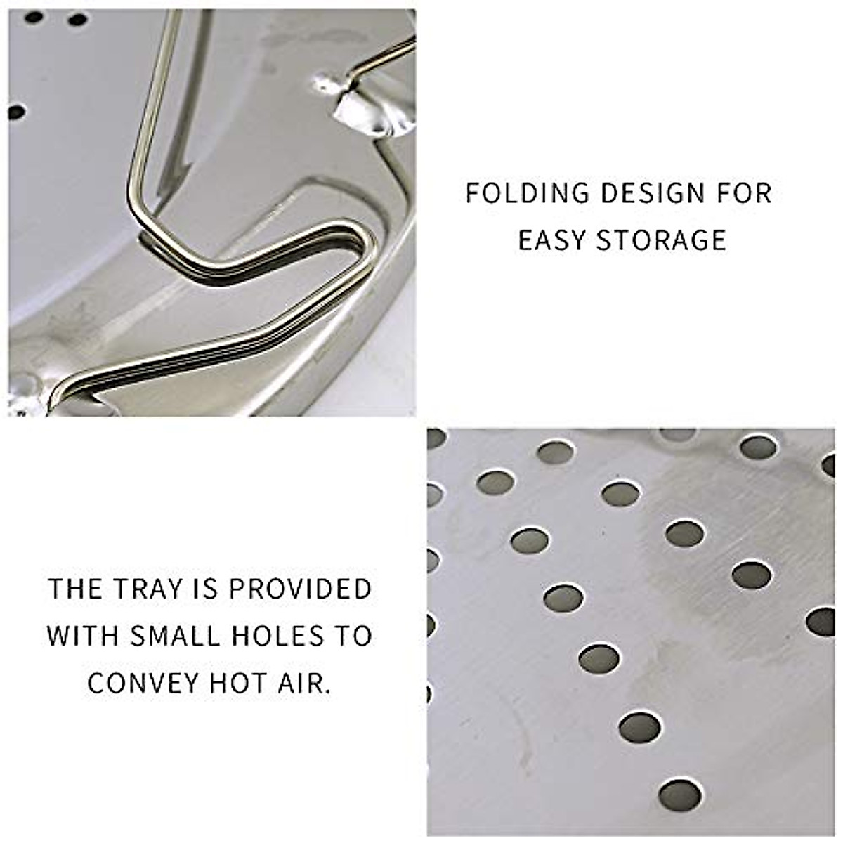 DGQ Camp Stove Toaster 9" Foldable 4 Slice Toaster Tray Toast Rack Stove Portable Outdoor Toaster Stainless Steel Camping Toaster Rack