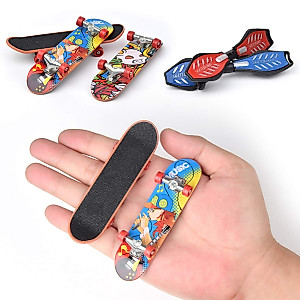 Hotusi Mini Finger Sports Skateboards/Bikes/Swing Boards/Scooter Set for Party Favors Educational Finger Toy(4 Pcs)