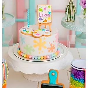 4 PCS Slime Cake Mold Slime Birthday Cake Decorations Slime Theme Party Supplies Slime Queen Cake Topper for Art Theme Party