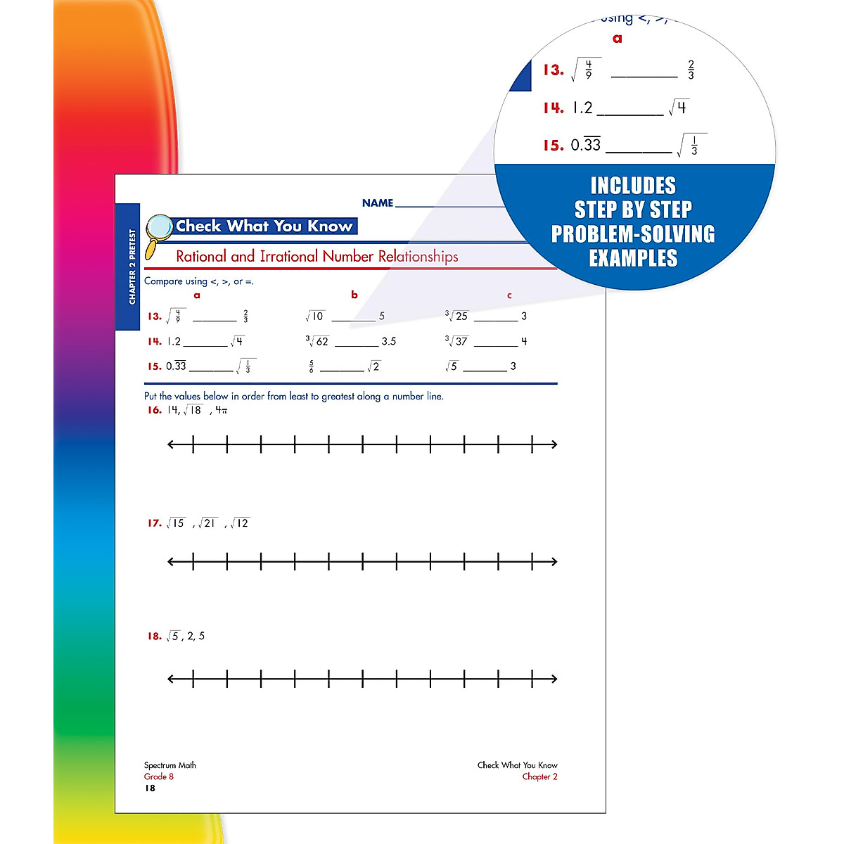 Spectrum 8th Grade Math Workbooks, Ages 13-14, Geometry, Integers, Rational & Irrational Numbers, and Pythagorean Theorem 8th Grade Math Practice, Grade 8 Math Workbook For Teens (Volume 9)