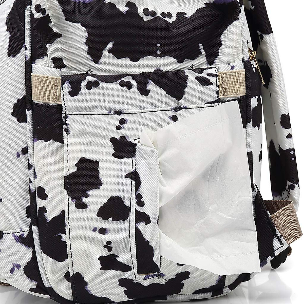 fengchensety Cow Spots Print Diaper Bag Backpack Maternity Baby Changing Bag Backpacks