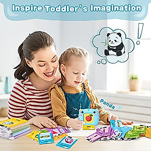 Learning Toys for Toddler 2-6 Year Old, Talking Flash Cards Machine with 112 Flash Cards, 224 Sight Words, Speech Therapy Toys, Autism Toys Gifts for Toddler Stocking Stuffers Gifts for Kids, Blue