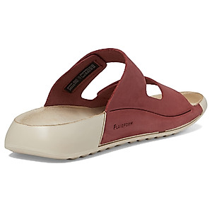ECCO Women's Cozmo Two Band Slide Sandal, Petal Trim Nubuck, 8-8.5