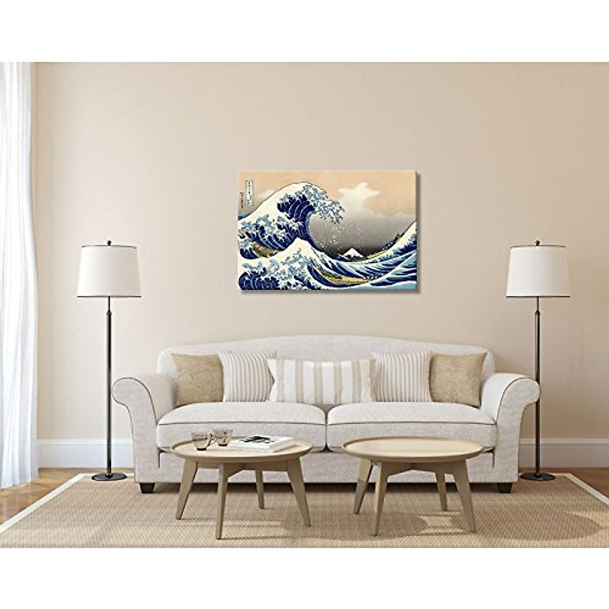 wall26 - The Great Wave Off Kanagawa by Hokusai - Canvas Art Wall Decor- 24"x36"