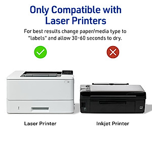 Avery Printable Address Labels with Sure Feed, 1-1/3" x 4", Matte Clear, Permanent Adhesive, Laser Printers, 140 Blank Mailing Labels, Great for Mailing, Product Labels, Jar Labels, and More (15662)