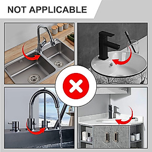 Burfocus Silicone Faucet Mat, 19.7''x5.6'', Fits The Faucet Tube within 3.2 inch, Faucet Splash Guard for Kitchen Sink, Kitchen Accessories Sink Mat Sink Protectors for Bathroom (L-Black)