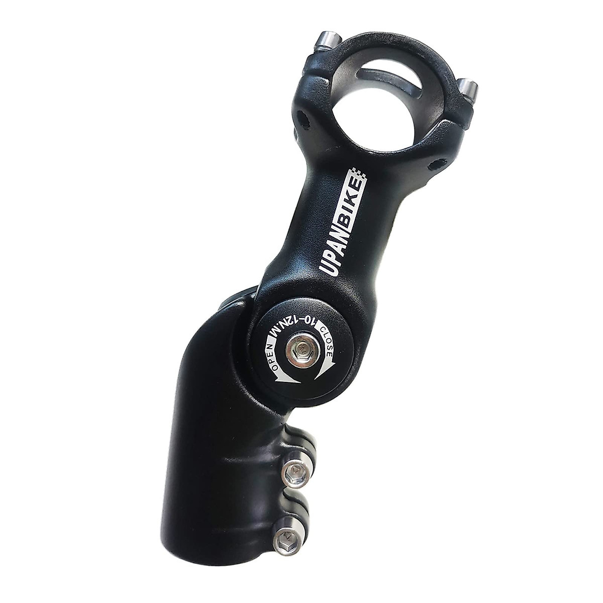 UPANBIKE Adjustable Bike Stem Riser Adapter 120 Degree 31.8mm*55mm Adjustale Angle Bicycle Stem Extender for Mountain Bike Road Bicycle MTB BMX