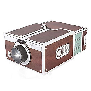 Yoidesu Home Projector Mini Projector DIY Smartphone Projector 2.0 & Entertainment Device, Portable Smart Projector Phone Projector Home Theater Projector for iPhone Projector for Android Projector