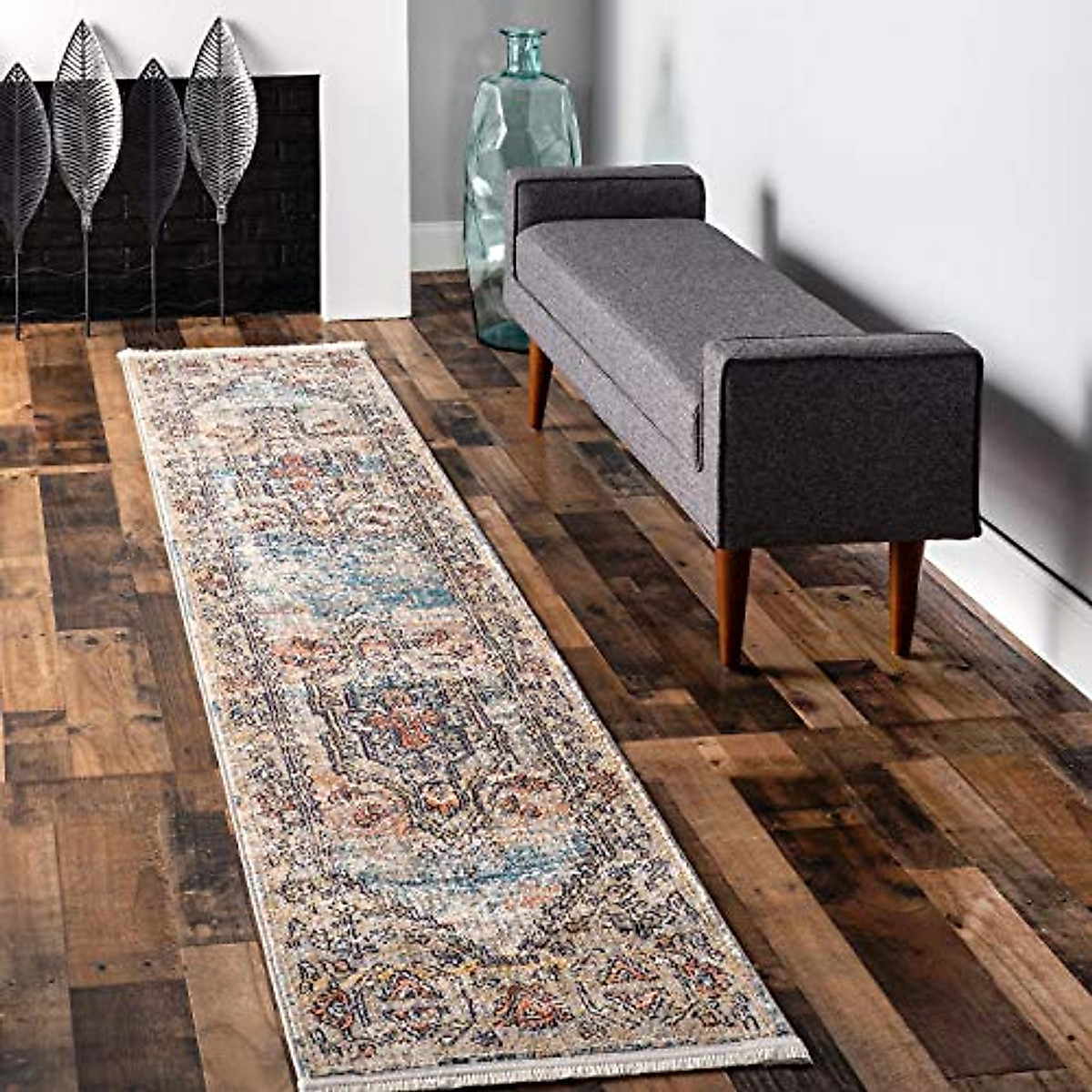 NuLOOM Marley Traditional Medallion Fringe Area Rug, 9' x 12', Beige